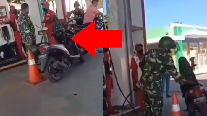 Tak Mau Antre, Pria Anggota TNI Tempeleng Petugas SPBU saat Ditegur, Ngaku Buru-buru ke Desa ...