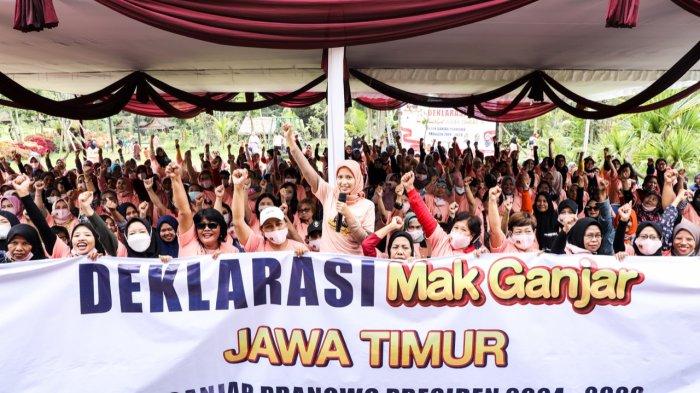 Ribuan Emak-emak di Jatim Siap Menangkan Ganjar Pranowo di Pilpres 2024: Karena Orangnya Keren ...