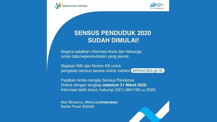 Cara Mengisi Data Sensus Penduduk 2020 Online di sensus.bps.go.id ...