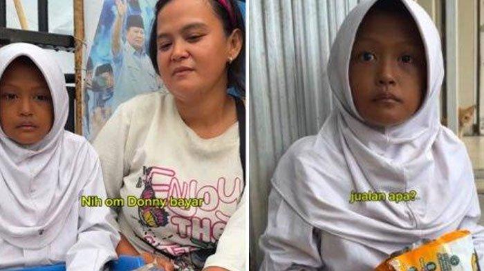 Sambil Jualan Gemblong Rp3000, Mia Siswa SD Masih sempat Belajar ...