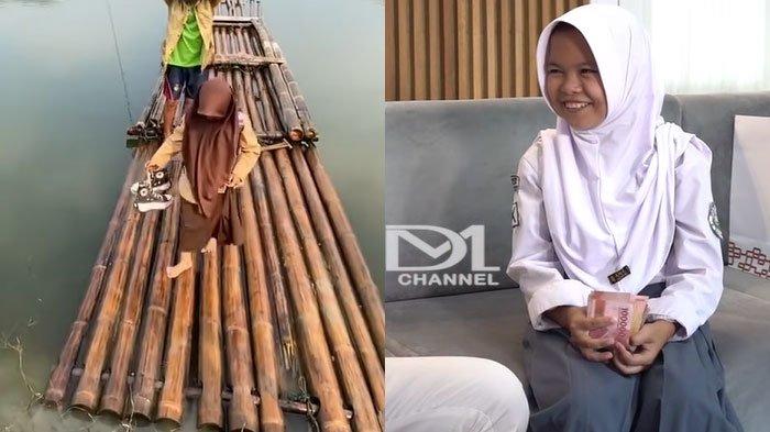 Nera Siswi Jalan Kaki & Naik Rakit ke Sekolah Kaget Dapat Uang dari ...