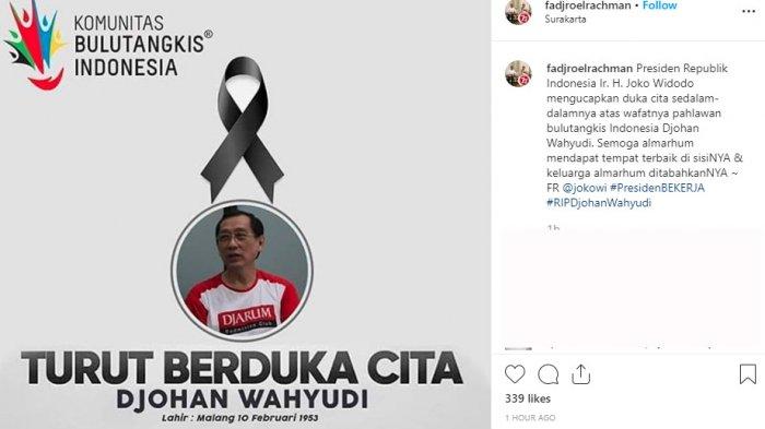 Presiden Jokowi Sampaikan Duka Cita atas Meninggalnya Legenda Bulu Tangkis Indonesia Johan ...