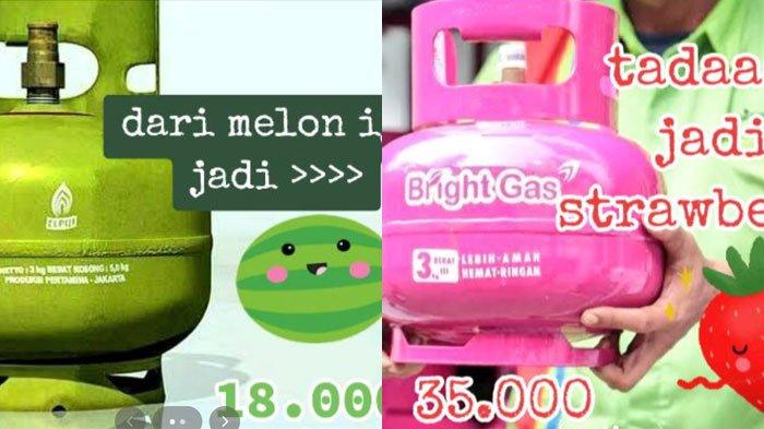 LPG 3 Kg Hijau Disebut Jadi Bright Gas 3 Kg Warna Pink, Dijual Rp35 Ribu, Kata Pertamina: Lebih ...