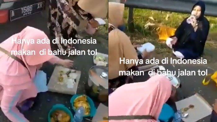 Viral Aksi Pengguna Jalan Tol Cipali Piknik di Bahu Jalan, Gelar Tikar dan Makan di Tempat ...