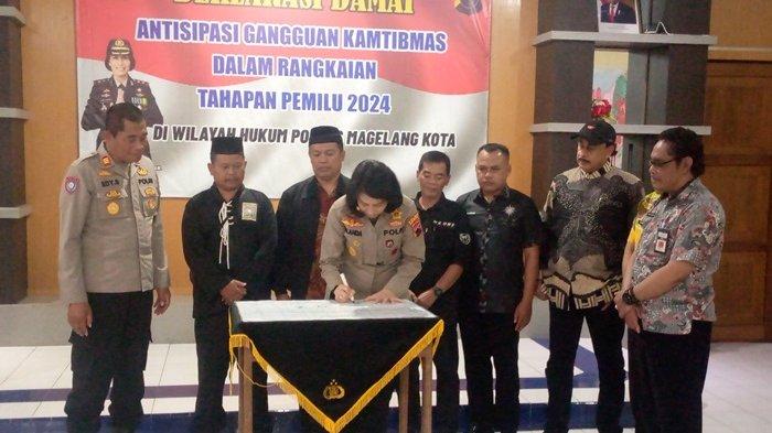 Perguruan Silat se-Kota Magelang Tandatangani Deklarasi Damai Jelang Pemilu 2024 - Tribunjogja.com