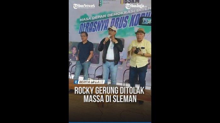 Detik-detik Rocky Gerung Ditolak Massa Saat Diskusi di Sleman, Refly Harun Kena Lempar Botol ...