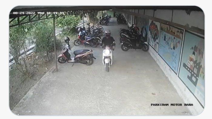 Aksi Maling Motor Di Salah Satu Sekolah Di Sleman Terekam Cctv Polisi