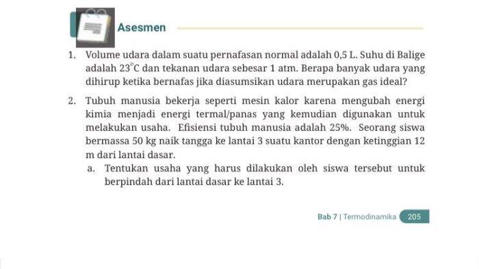 Penjabaran Jawaban Soal Asesmen Fisika Kelas 11 BAB 7: Termodinamika - Tribunjogja.com