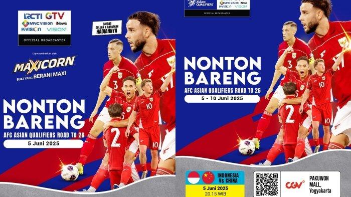 INFO Nobar Indonesia vs China di CGV Pakuwon Mall Kamis 5 Juni 2025, Tiket Sudah Resmi Dijual ...