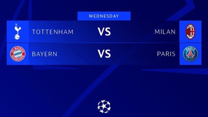 Jadwal Tv Liga Champions Di Sctv Vidio Bayern Vs Psg Dan Tottenham Vs