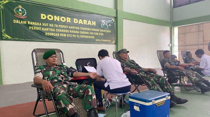 Jalankan Misi Kemanusiaan, Kodim 0729/Bantul Gelar Giat Donor Darah - Tribunjogja.com