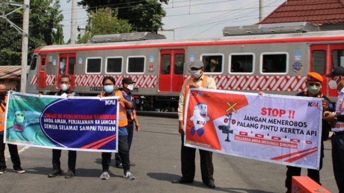 KAI Daop 6 Yogyakarta Sosialisasi Keselamatan di Perlintasan Sebidang - Tribunjogja.com