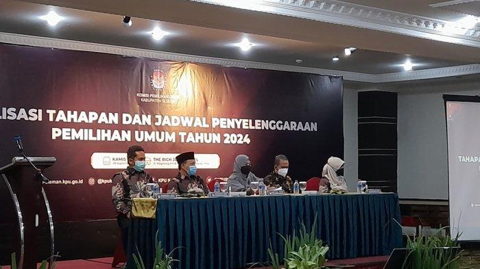 KPU Sleman Berikan Sosialisasi Tahapan dan Jadwal Penyelenggaraan Pemilu 2024 - Tribunjogja.com