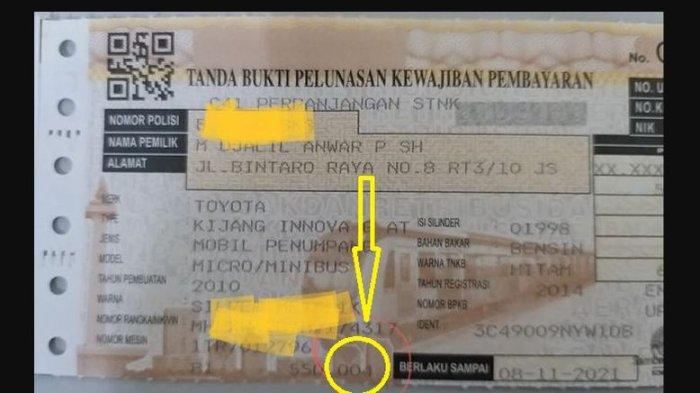 Kode Angka STNK Mobil Bekas Kena Pajak Progresif - Tribunjogja.com