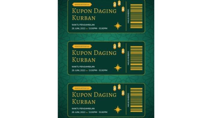 LINK DOWNLOAD 15 Contoh Desain Kupon Daging Kurban, Rekomendasi Buat yang Jadi Panitia ...