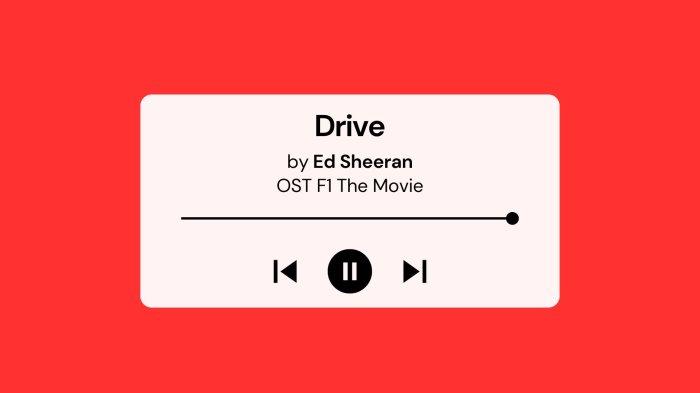 Lirik Lagu dan Terjemahan Drive Ed Sheeran OST F1 The Movie ...