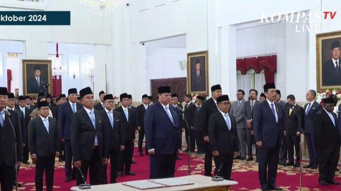 Menteri Kabinet Merah Putih Resmi Dilantik Presiden Prabowo di Istana Negara, Ini Daftar ...