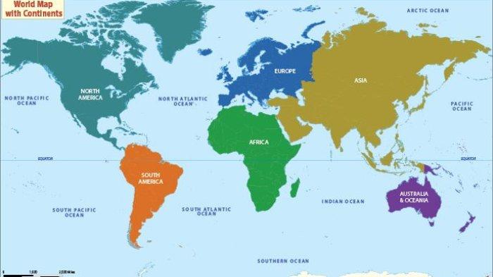 Rangkuman Pengetahuan IPAS Kelas 6 SD Kurikulum Merdeka : Enam Benua Di Dunia. - Tribunjogja.com