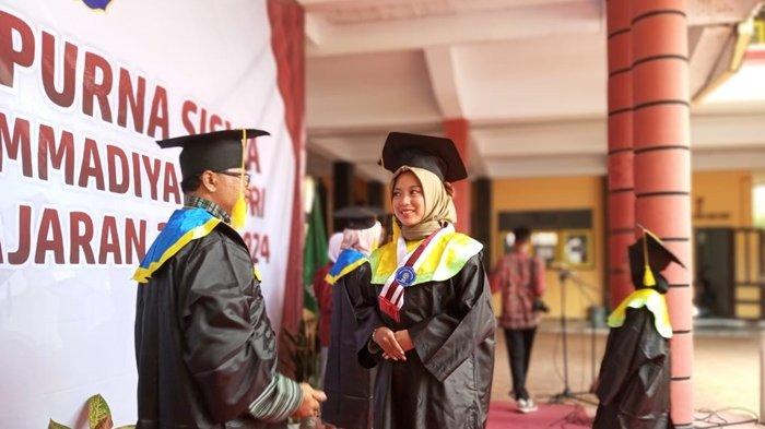 Kirab Warnai Wisuda Purna Siswa di SMK Muhammadiyah 1 Turi Sleman - Tribunjogja.com