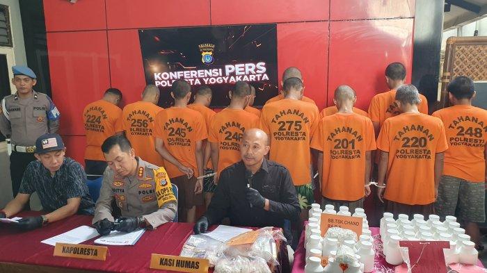 Sebulan Polresta Yogyakarta Amankan 13 Pelaku Penyalahgunaan Narkotika dan Obaya - Tribunjogja.com