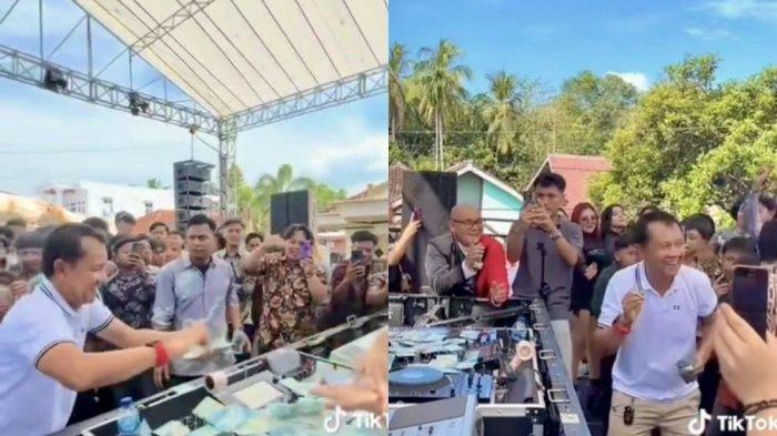 Banjir Uang di Panggung ! Anggota DPRD Lampung Sawer DJ di Hajatan ...