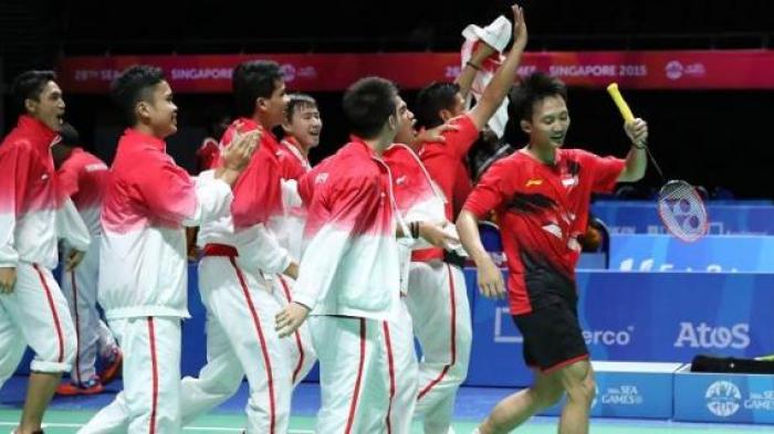 Taklukkan Thailand, Tim Bulu Tangkis Putra Indonesia Sukses Sumbang Emas - Tribunjogja.com