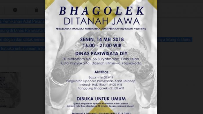 Hadiri Pergelaran Upacara Pernikahan Adat Peranap Indragiri Hulu Riau ...