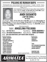 Berita Duka Cita Andi Susanto - Tribunjogja.com