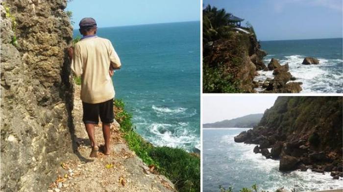 Meniti Jalur Ekstrim Menuju Goa Langse di Tebing Pantai Selatan ...