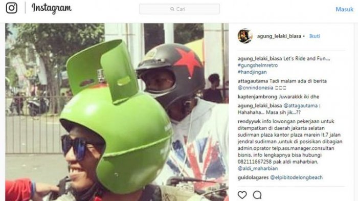 Ramai Helm Bergaya “Tabung Gas Melon,” Langgar SNI? - Tribunjogja.com
