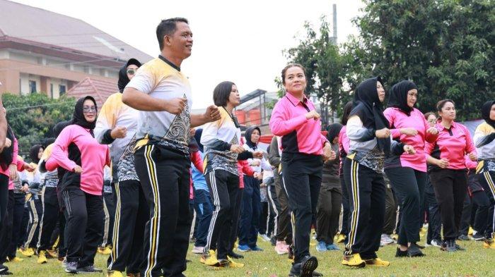 Hari Jadi ke-76 Polwan Berlangsung Meriah, Polda DIY Gelar Olahraga Bersama - Tribunjogja.com