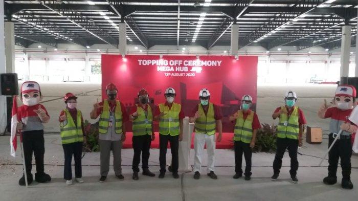 JNE Topping Off Pembangunan Mega Hub - Tribunjogja.com
