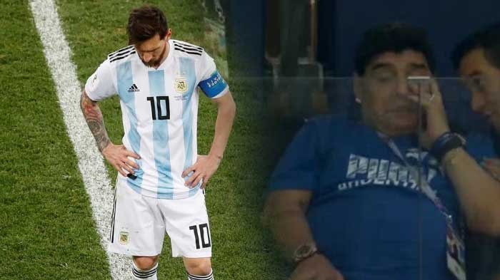 Dibantai Kroasia 3-0, Legenda Sepak Bola Argentina, Maradona Menangis - Tribunjogja.com