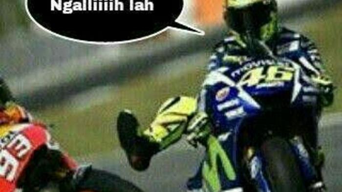 Ini Meme Lucu Bikin Ngakak Rossi Vs Marquez - Tribunjogja.com