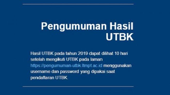 Pengumuman Hasil UTBK 7 Mei 2019 Pukul 23.00 WIB via Pengumuman-utbk ...