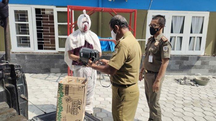 Satpol PP Klaten Amankan 'Pocong' yang Hobi Keluyuran di Jalanan - Tribunjogja.com