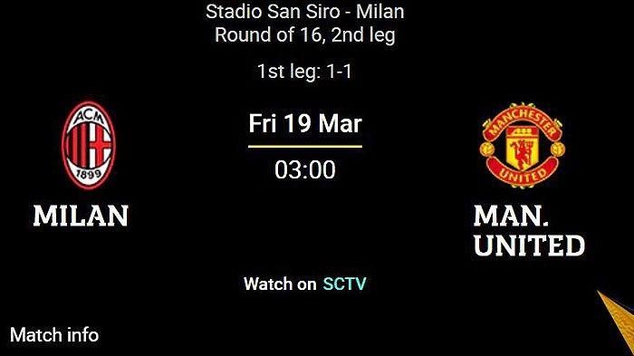 Formasi Pemain AC Milan vs MU Leg Kedua Babak 16 Besar Liga Eropa ...