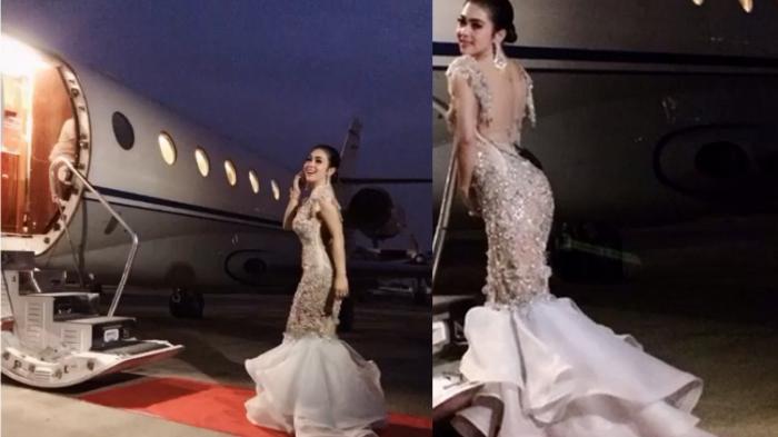 Syahrini Pamer Pose di Jet Pribadi - Tribunjogja.com