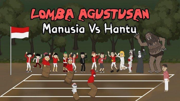 Trending di Youtube, Animasi Manusia VS Hantu dari Warganet Life Official - Tribunjogja.com