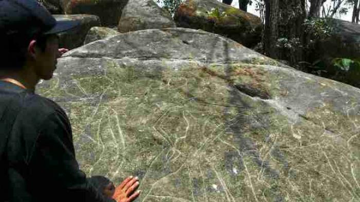 Tokoh Pewayangan Terpahat pada Puluhan Batu di Srimulyo - Tribunjogja.com