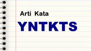 Arti Kata YTTA Bahasa Gaul Anak Muda di Medsos, Ini Penjelasan dan ...