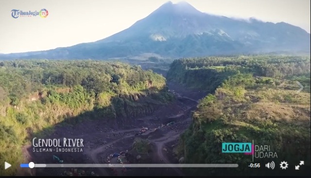 Penambangan Pasir Gunung Merapi dari Udara - Tribunjogja.com