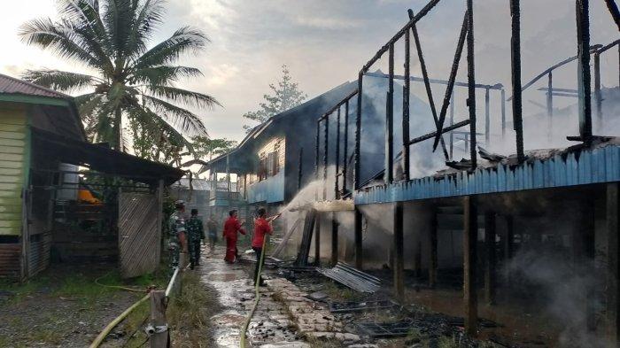 BREAKING NEWS Asrama Desa Sanal di Lumbis Nunukan Ludes Terbakar, 10 ...