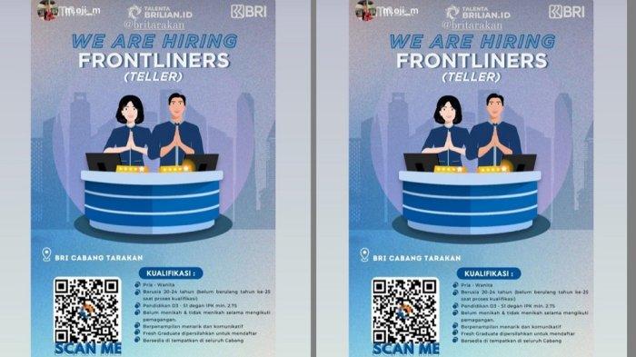 Bank BRI Buka Lowongan Kerja untuk Posisi Teller, Penempatan di Wilayah ...