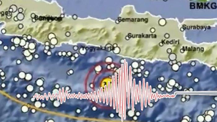Gempa M 3.7 Hantam Gunung Kidul Yogyakarta, BMKG Catat Kedalaman 10 Km di Laut Selatan ...
