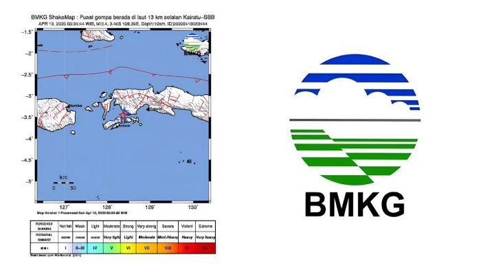 Gempa Hari Ini Getarkan Kairatu Seram Bagian Barat Maluku, BMKG Catat Kedalaman Gempa 10 Km di ...