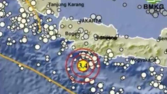 BMKG: Gempa Hantam Sukabumi Jawa Barat Pagi Ini M 3.4, Cek Pusat Gempa Terkini 2 Menit yang Lalu ...