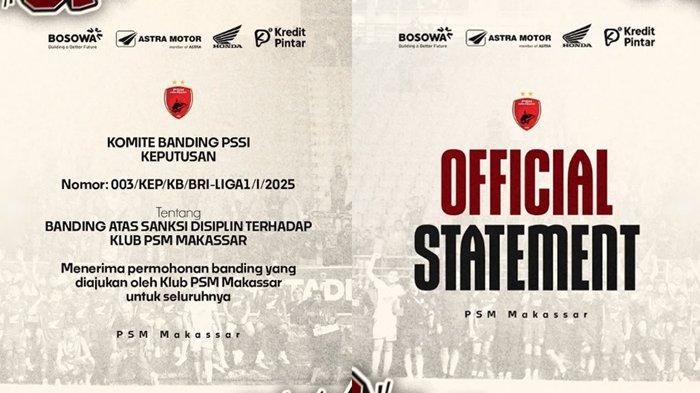 PSM Makassar Full Senyum, Batal Disanksi Komdis PSSI Gegara 12 Pemain ...