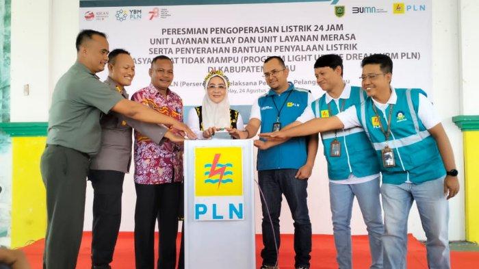 PLN UP3 Berau Resmikan Listrik 24 jam di Merasa dan Kelay, Serahkan Bantuan Sambungan Listrik ...