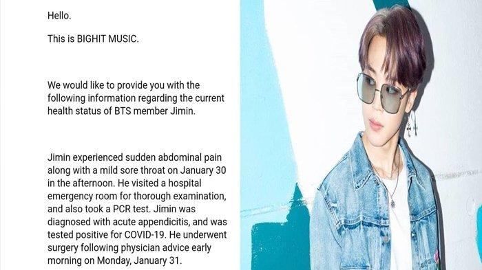 Kondisi Terbaru Jimin BTS Setelah Operasi Usus Bantu, Fans Kompak ...
